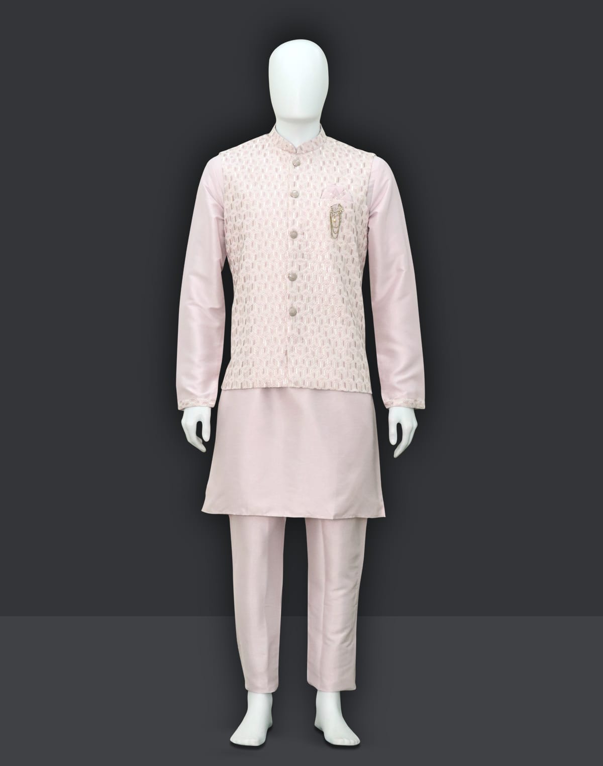 Raw Silk Onion Colour Kurta Jacket Set – South India Shopping Mall