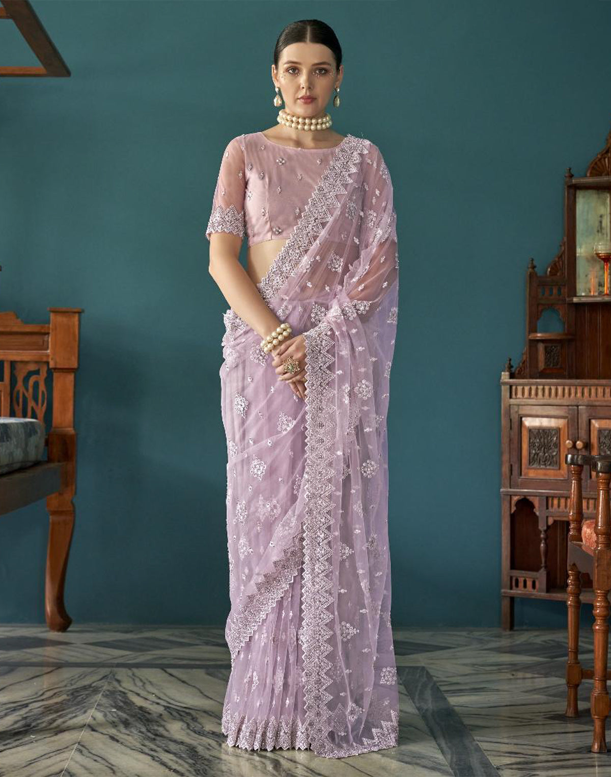 Stunning Recent Model Work Sarees - Limited Stock – South India ...
