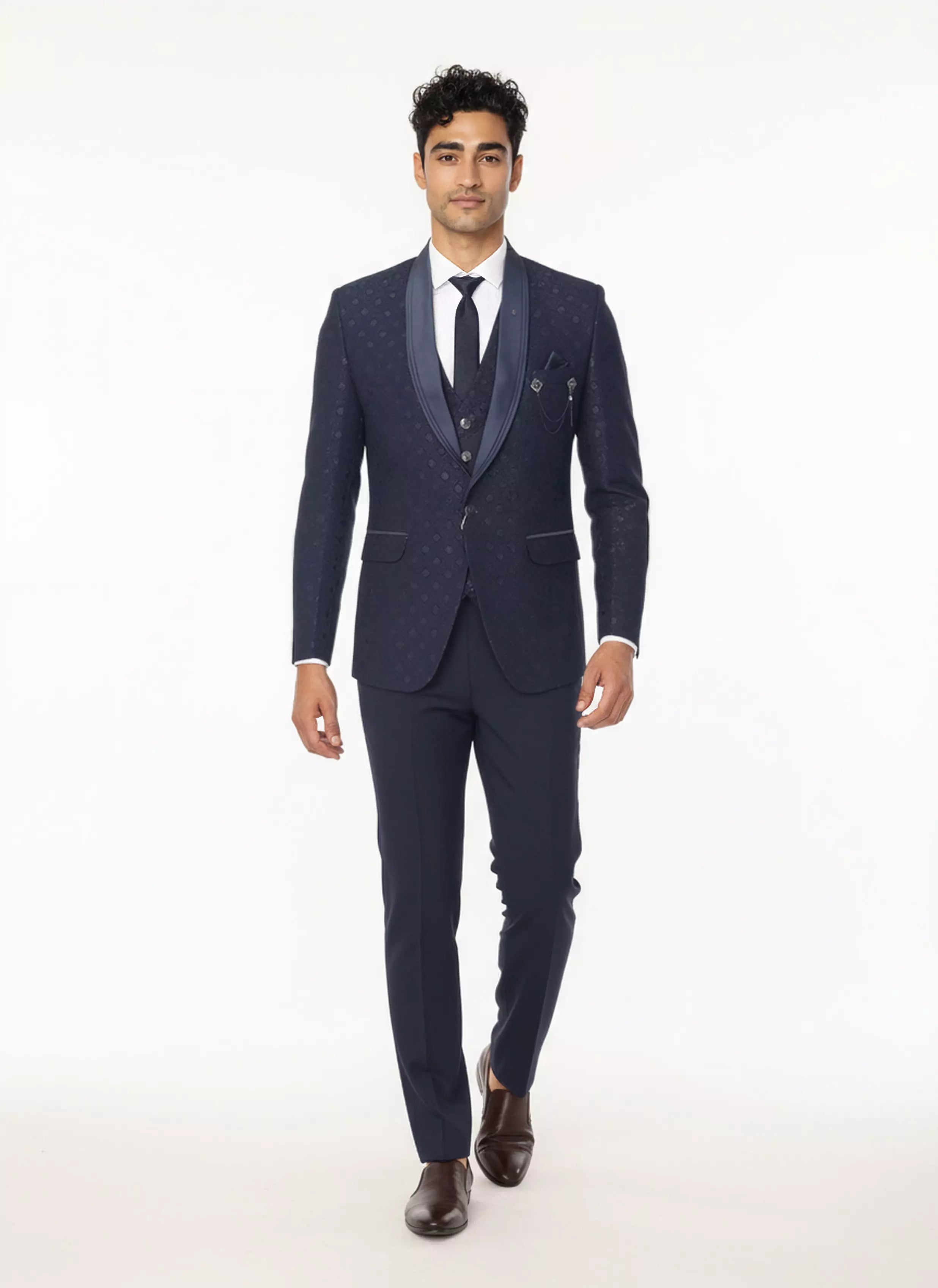 Jacquard Self Design Classy Designer Suit for Men – South India ...